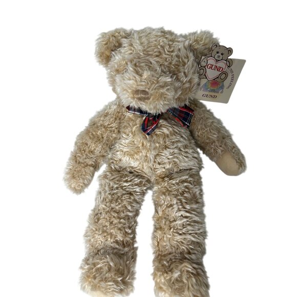 Gund | Toys | Gund Wuzzy 285 Plush Teddy Bear With Plaid Bow 0 Stuffed ...